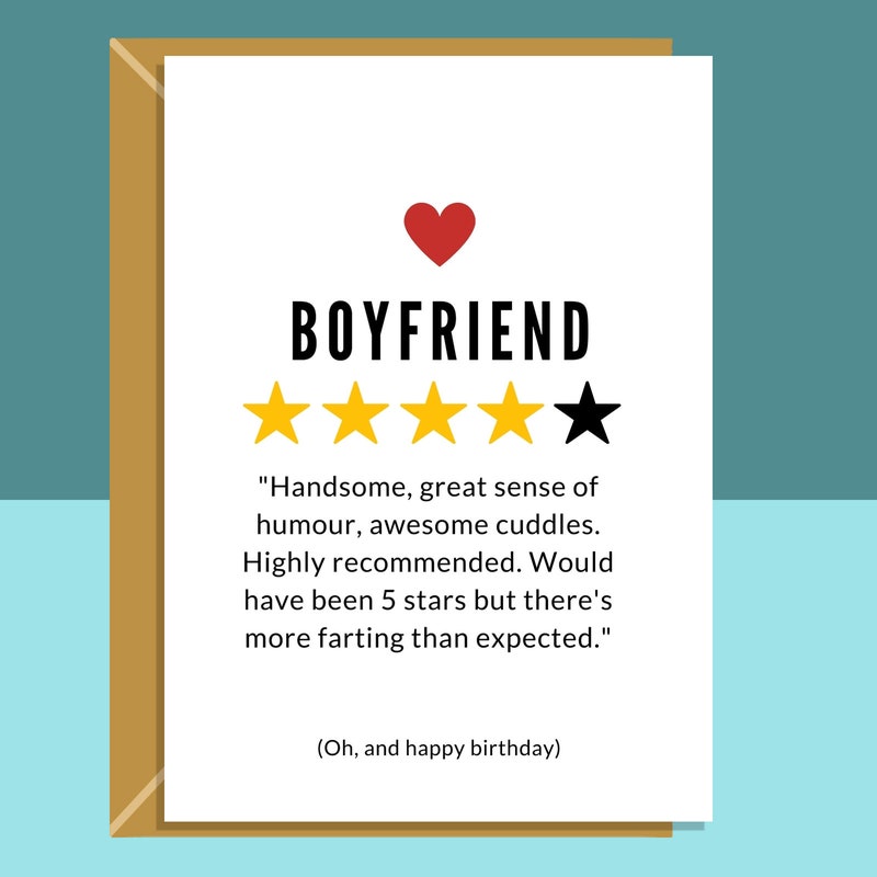 Funny Boyfriend Card - Etsy