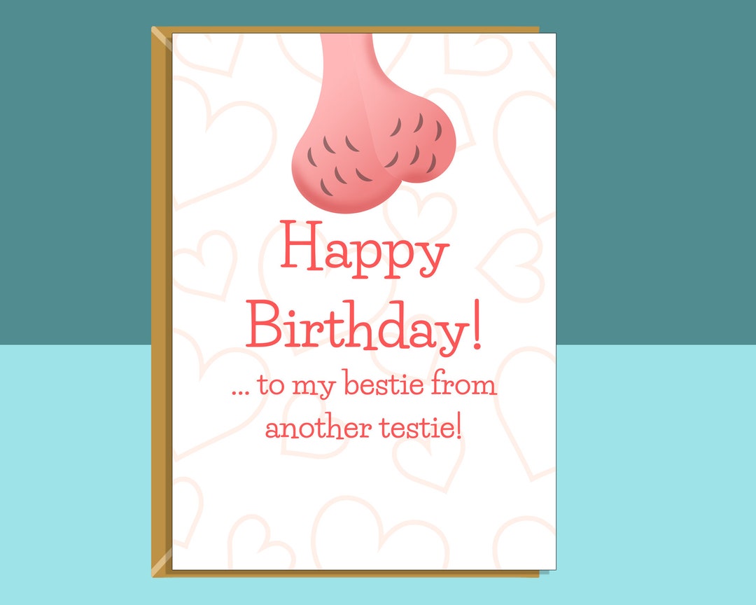Funny Bestie Birthday Card - Personalised Best Friend Card - Ideal Rude ...