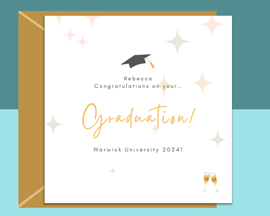 Personalised Graduation Card - for Him or for Her - for University ...