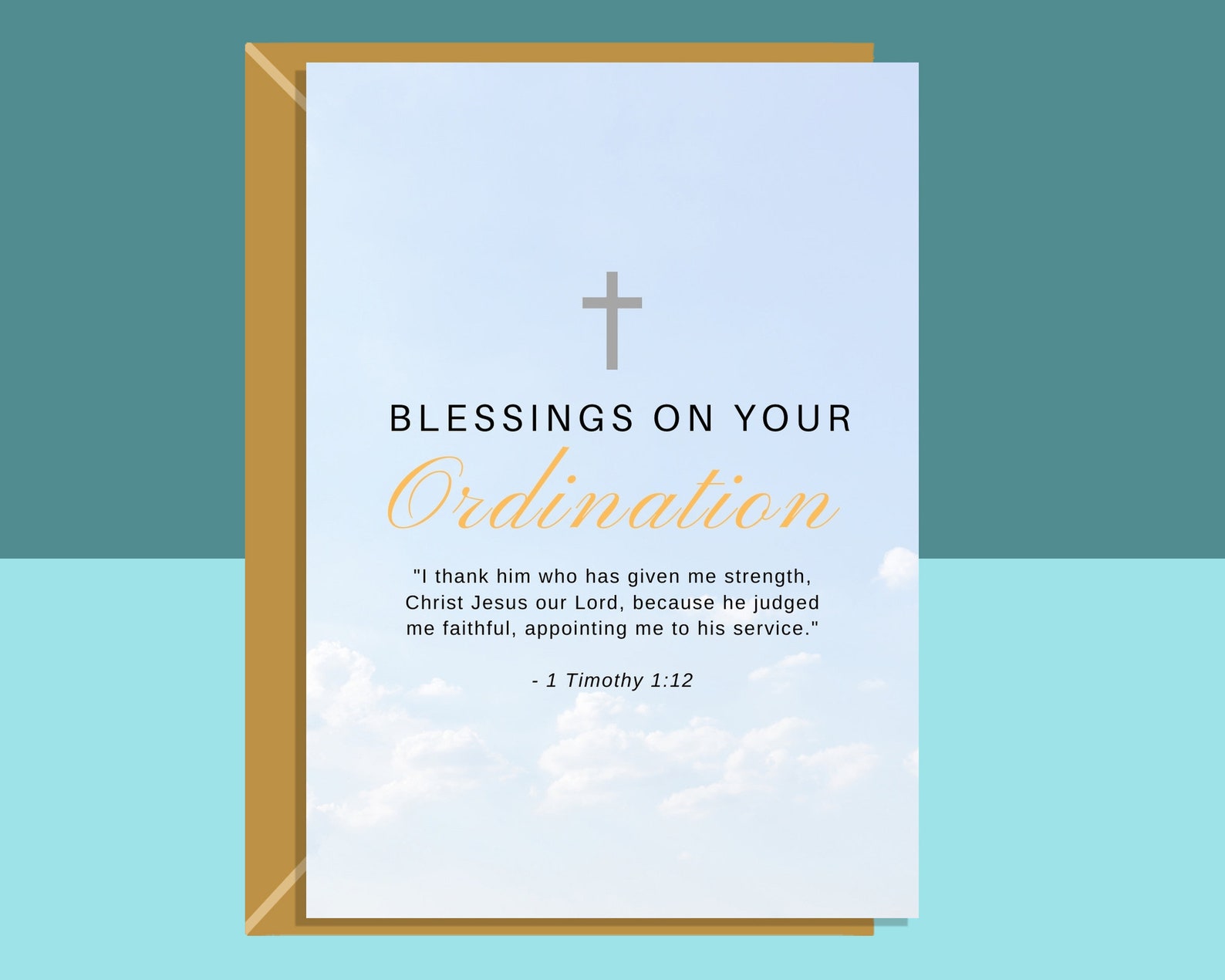 Blessings on your Ordination Card Bible Quote Christian | Etsy