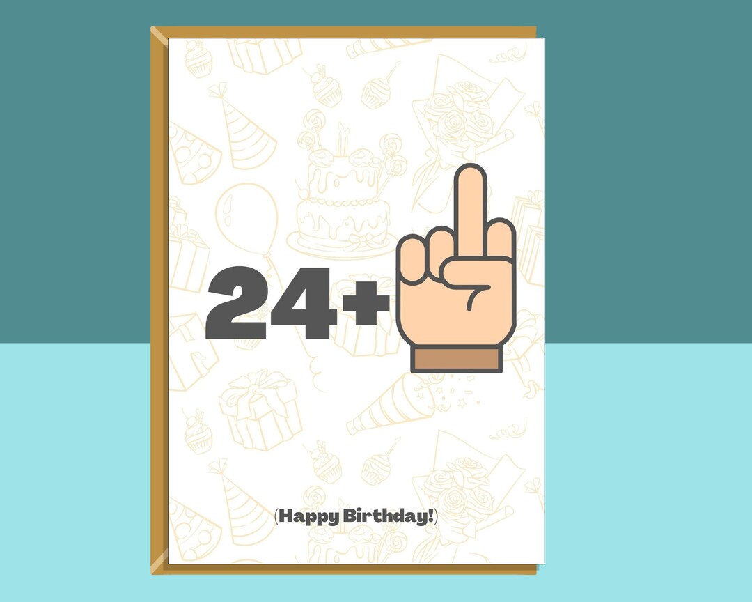 Funny 25th Birthday Card - for Him or for Her - Can Be Personalised ...