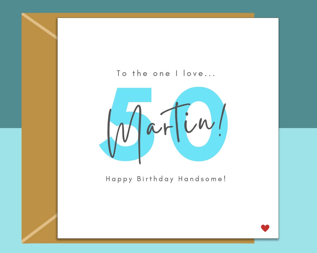 50th Birthday Card - Personalised - for Boyfriend, Husband, Fiance ...