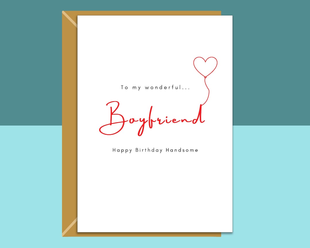 Boyfriend Birthday Card - Personalised - for Him - BF - on His Birthday ...