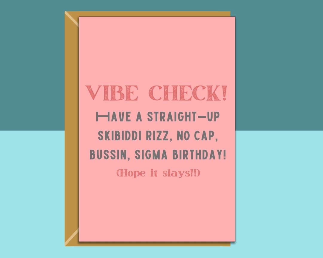 Funny Gen Z Personalised Birthday Card for Friend, Niece, Daughter ...