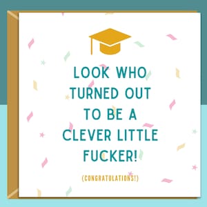 Funny Graduation Card - for Him or for Her - Personalised Inside or ...