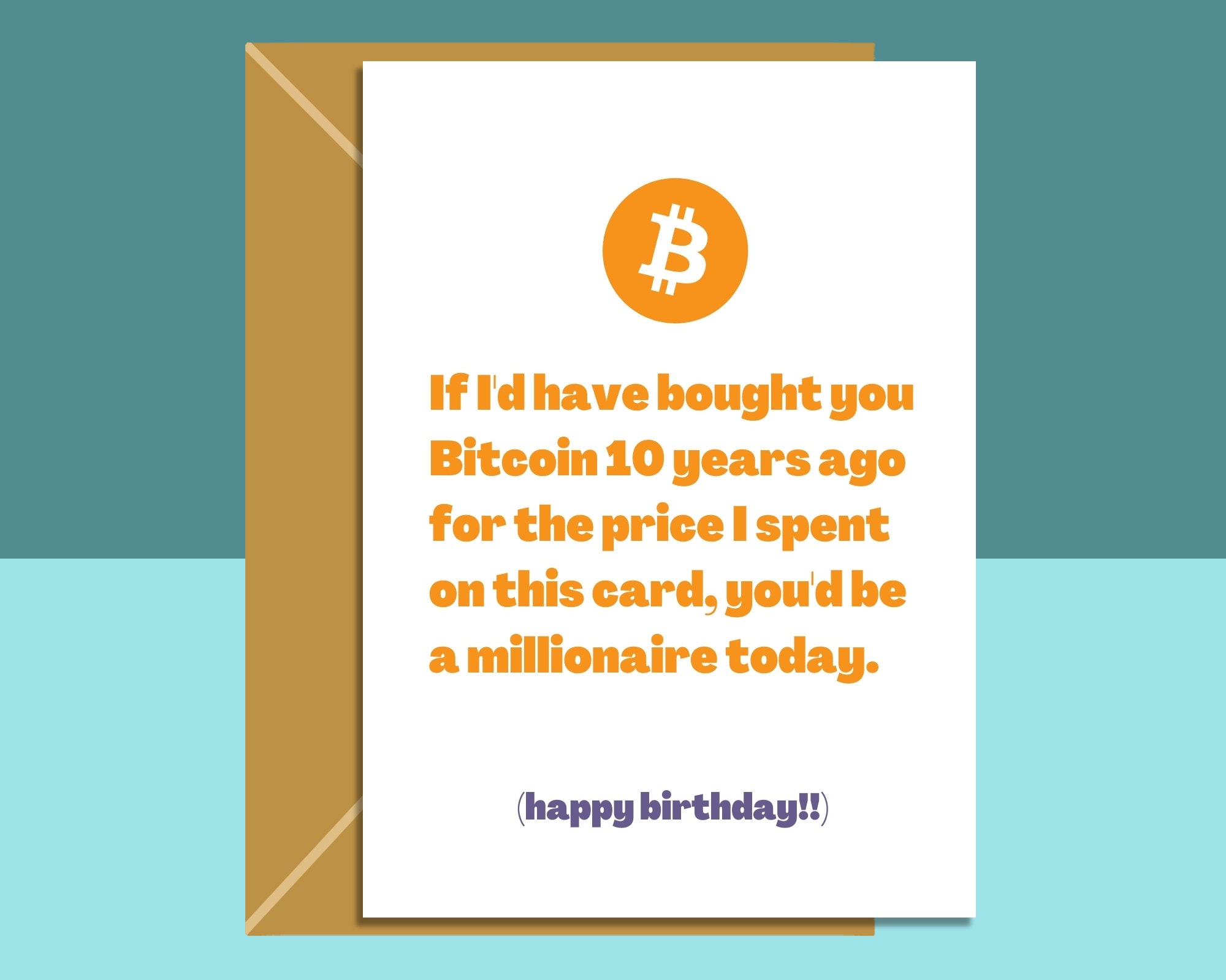 Funny Bitcoin Birthday Card Cryptocurrency BTC | Etsy