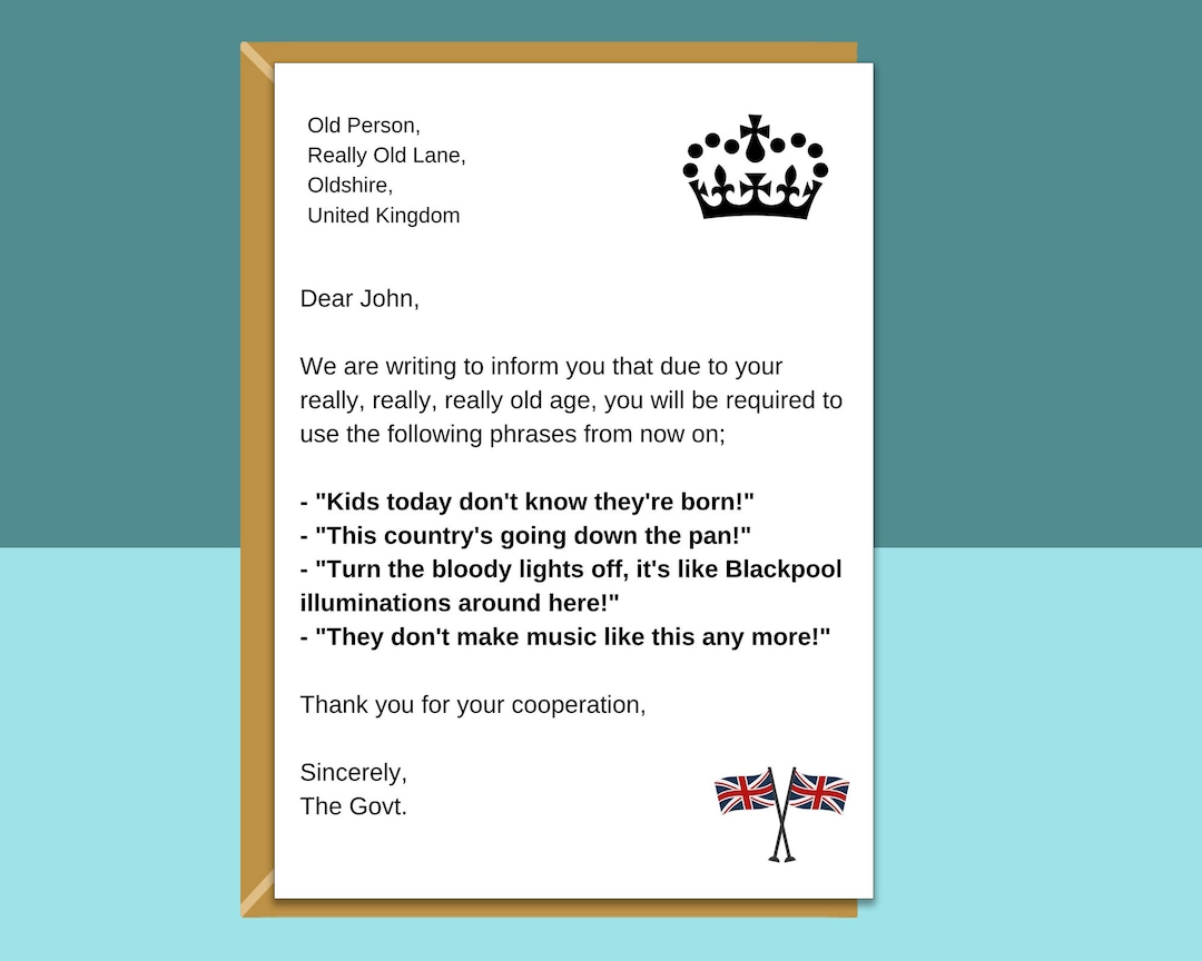 Funny Personalised Birthday Card - for Him or for Her - From Government ...