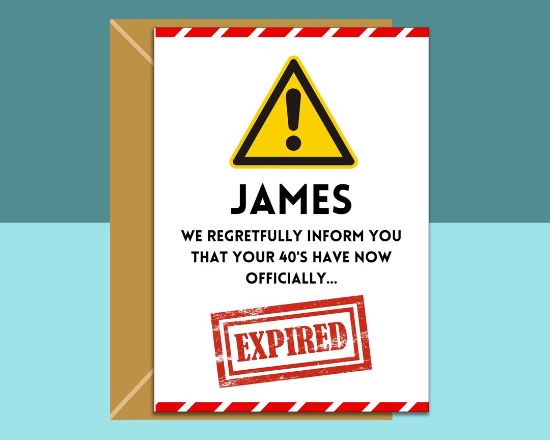 Funny 50th Birthday Card - Personalised for Men Women, for Him, Her ...