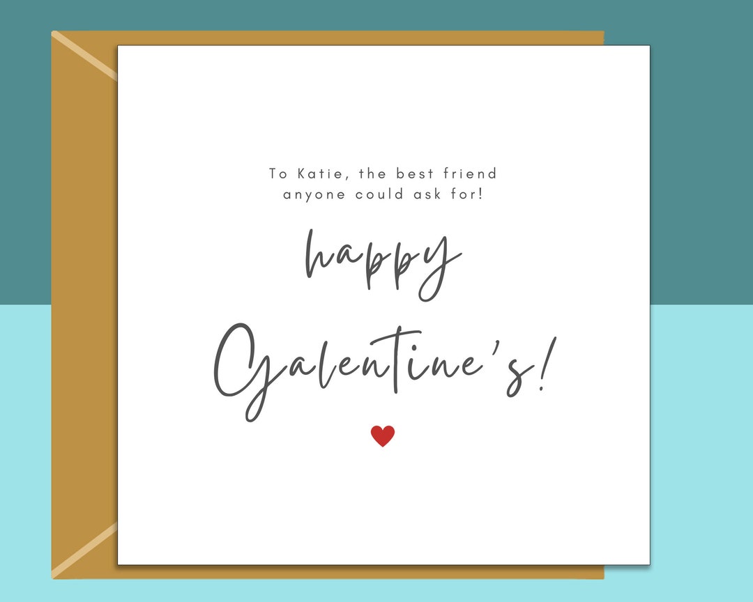 Personalised Galentine's Card - for Him or for Her - Ideal Custom Card ...