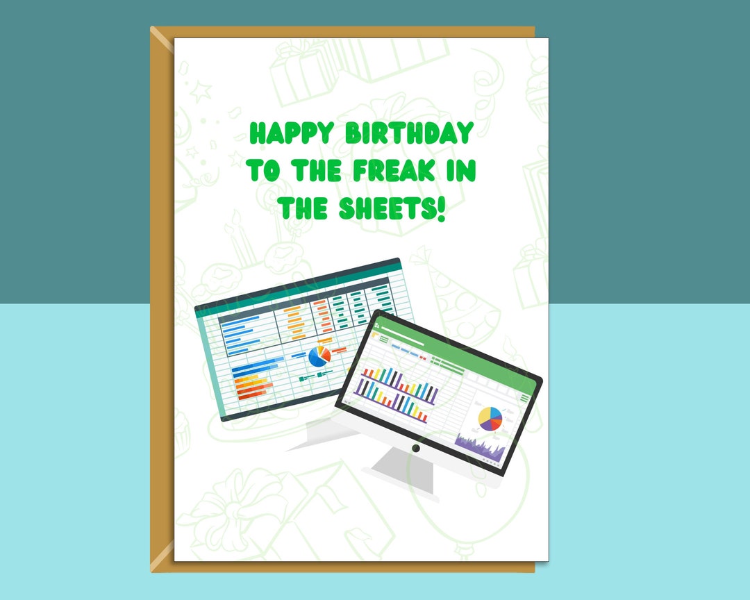 Funny Birthday Card Personalised for Him or Her - Ideal for Excel ...