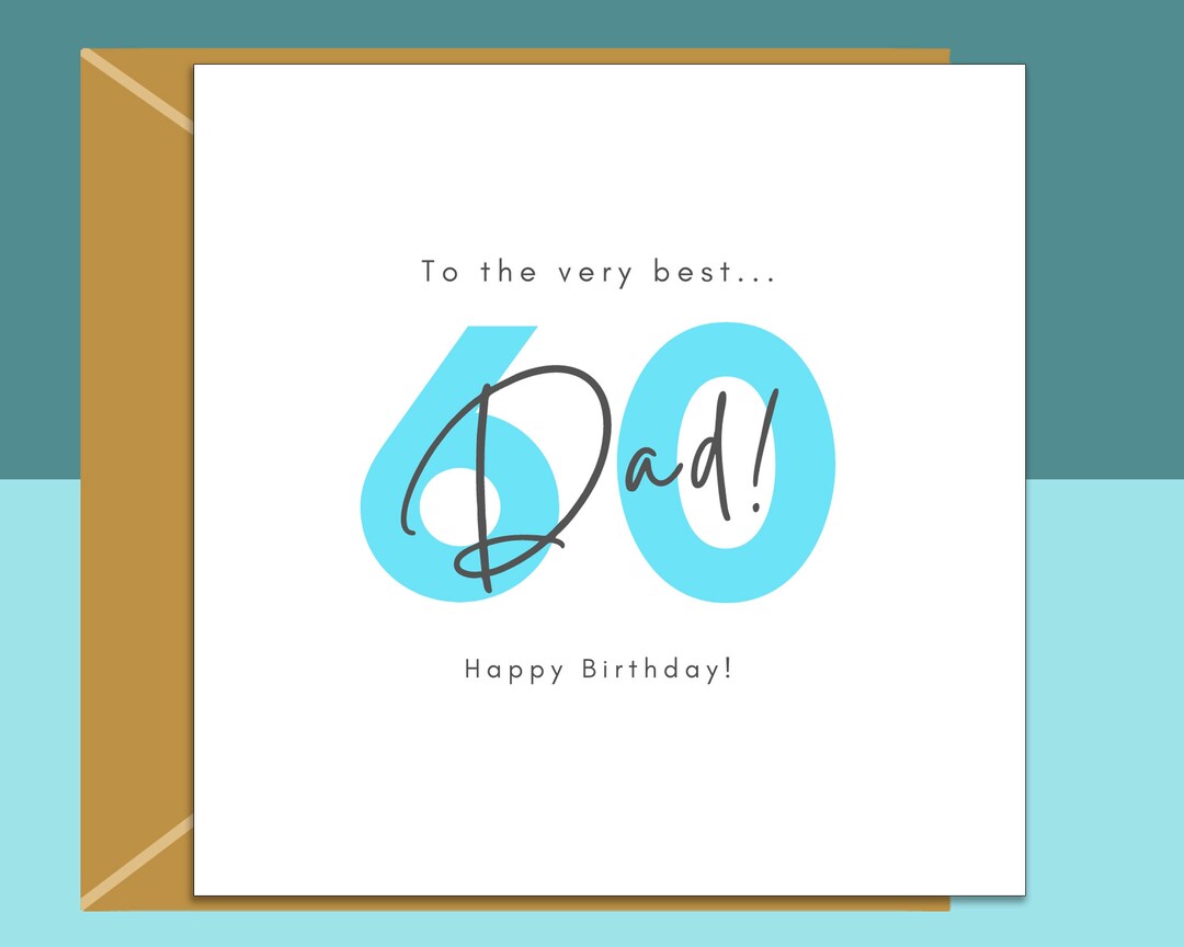 Dad 60th Birthday Card - Personalised - Custom - for Dad Turning 60 ...