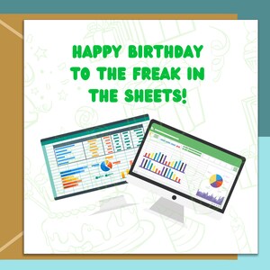 Funny Birthday Card Personalised for Him or Her - Ideal for Excel ...