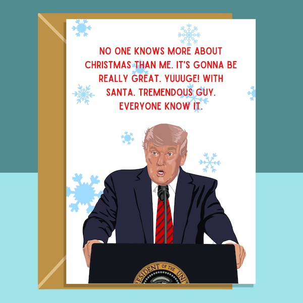 Trump Christmas Card - Etsy