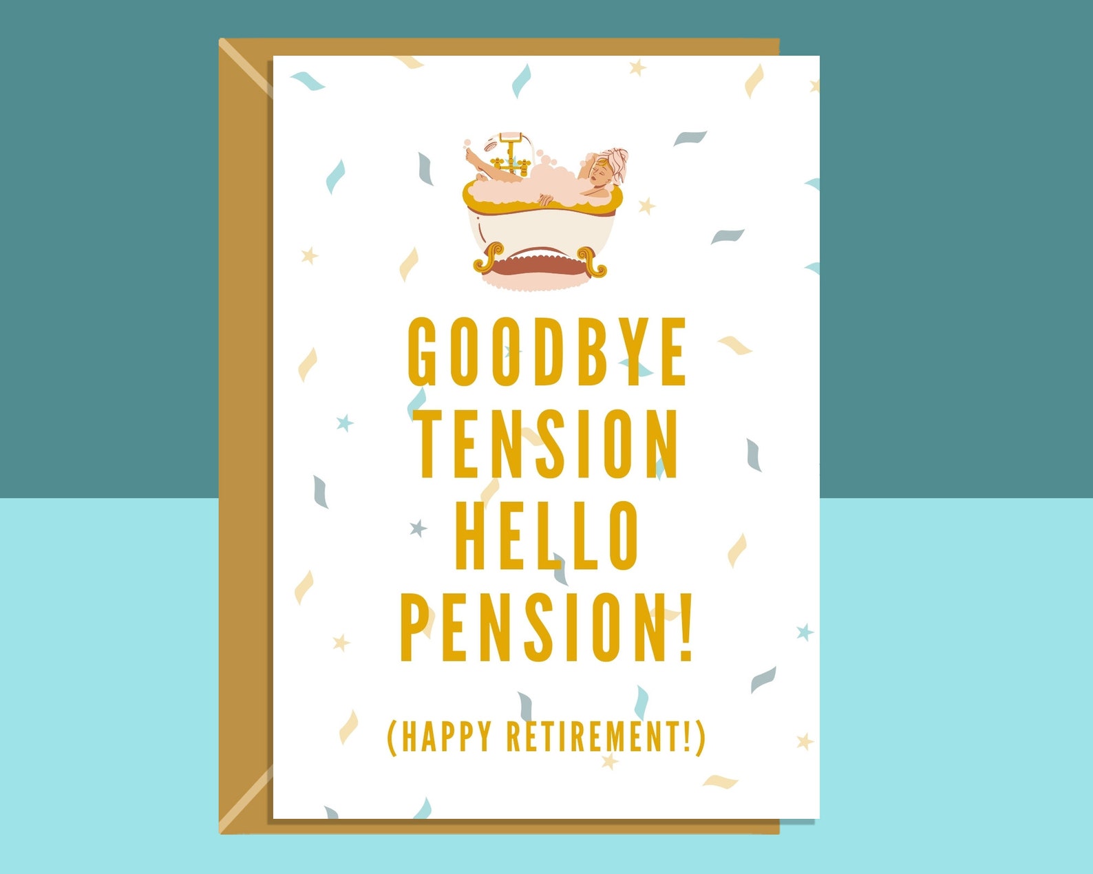 Funny Retirement Card Hello Pension Ideal for your friend | Etsy