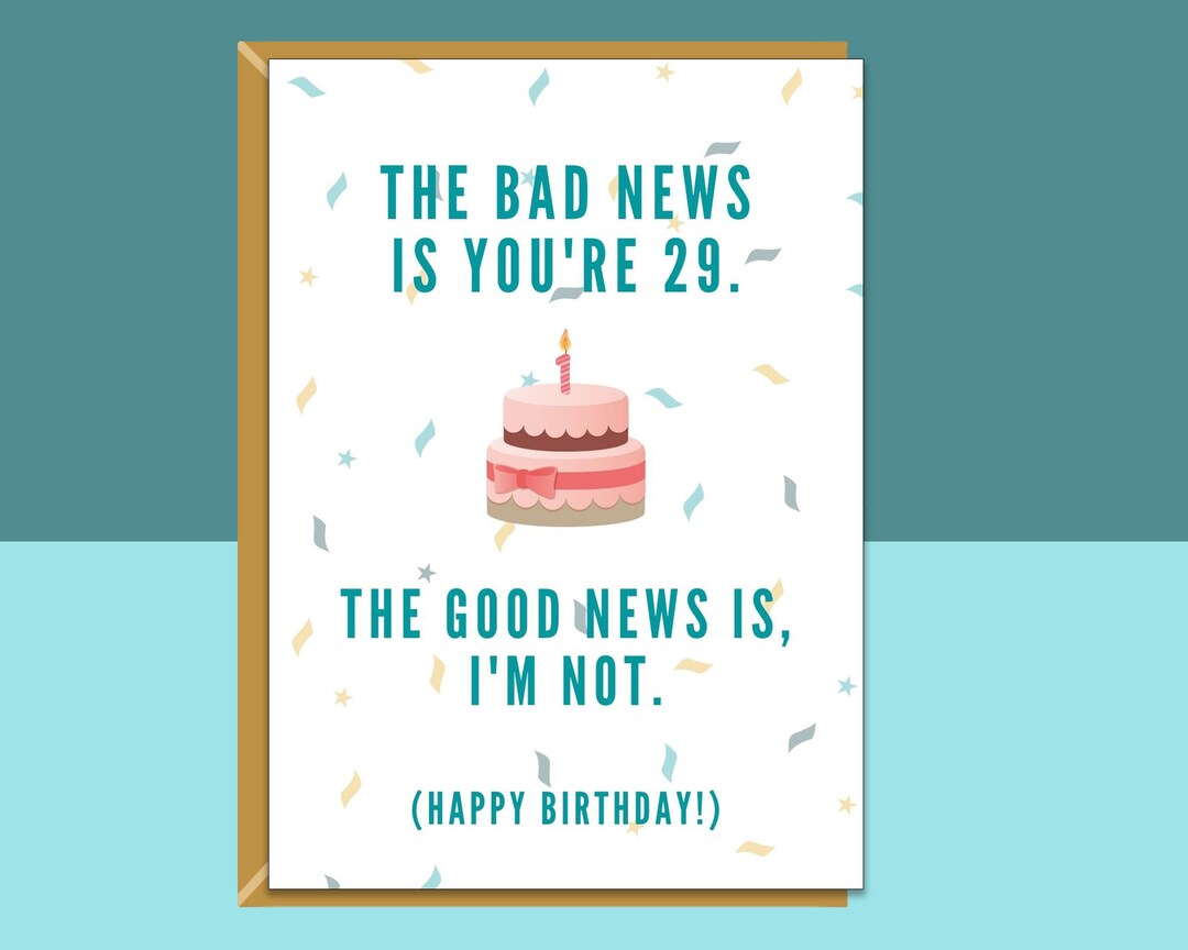 Funny 29th Birthday Card - Cheeky Card for Someone Turning 29 Years Old ...