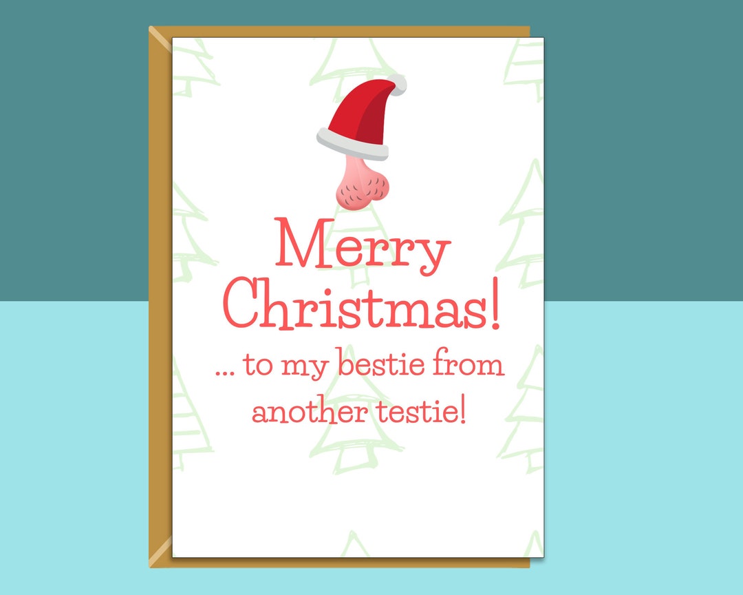 Christmas Card Funny Bestie Card - Personalised Best Friend Xmas Card ...