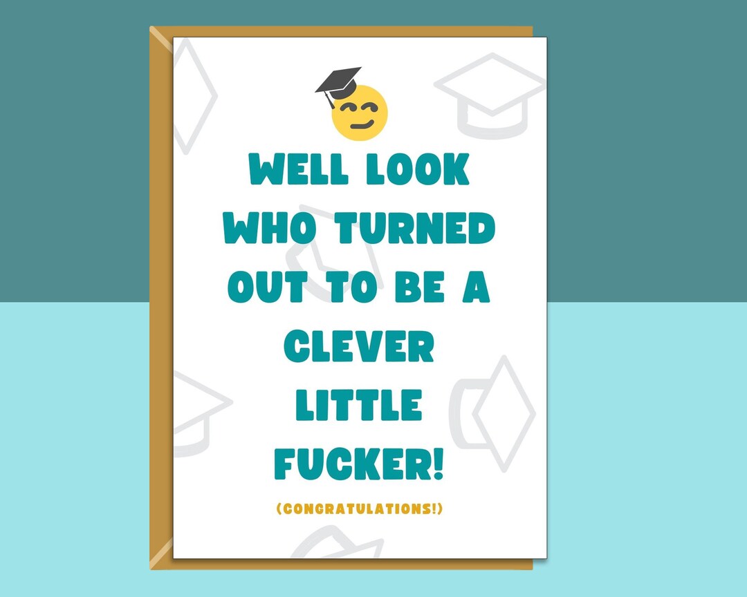 Funny Graduation, Exams, Congratulations Card for Him or for Her the ...