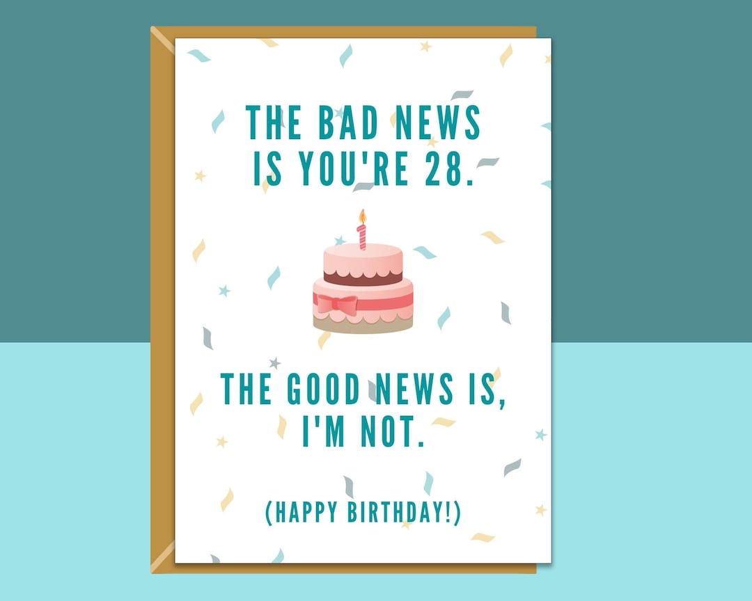 Funny 28th Birthday Card - Cheeky Card for Someone Turning 28 Years Old ...