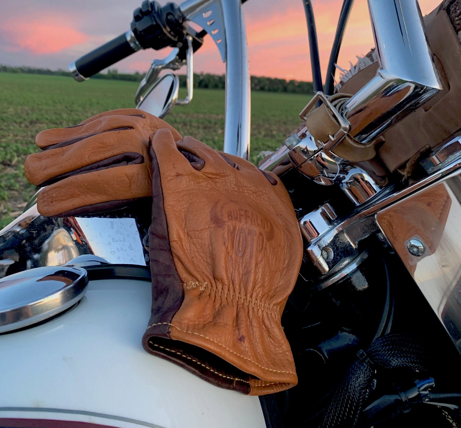 Bison Leather Motorcycle Gloves - the Warrior - Etsy