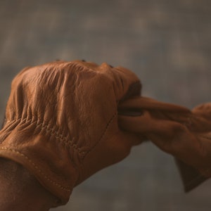 Bison Leather Motorcycle Gloves - the Warrior - Etsy