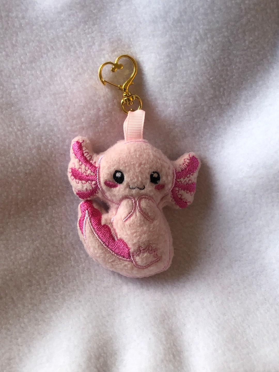 Axolotl Plush Keychain - Etsy