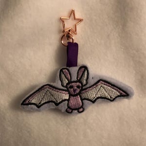 Chibi Heart Nose Bat Plush Keychain - Etsy