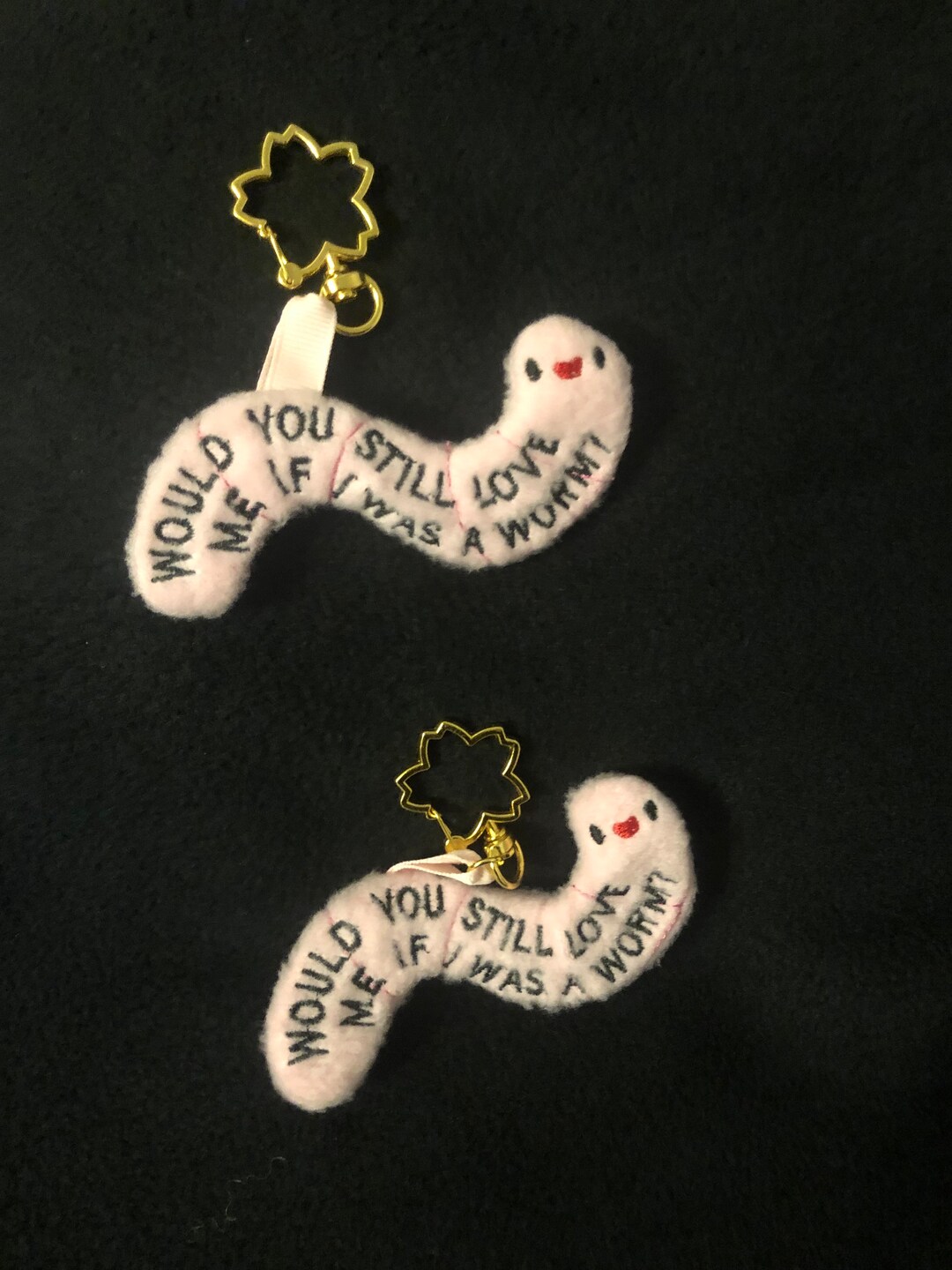 Worm Love Question Plush Keychain Set of Two - Etsy