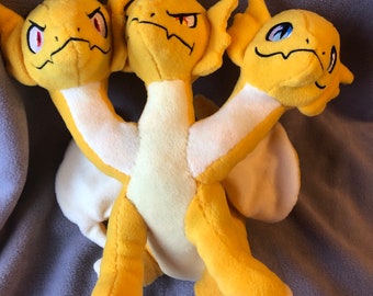 Hydra & Dragon Plush Plushie Stuffed Animal in Minky Faux Fur Multi ...