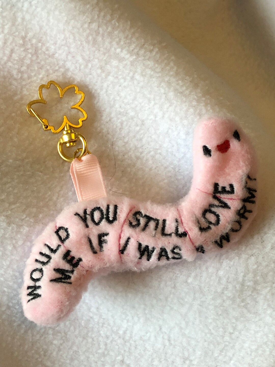 Worm Love Question Plush Keychain - Etsy