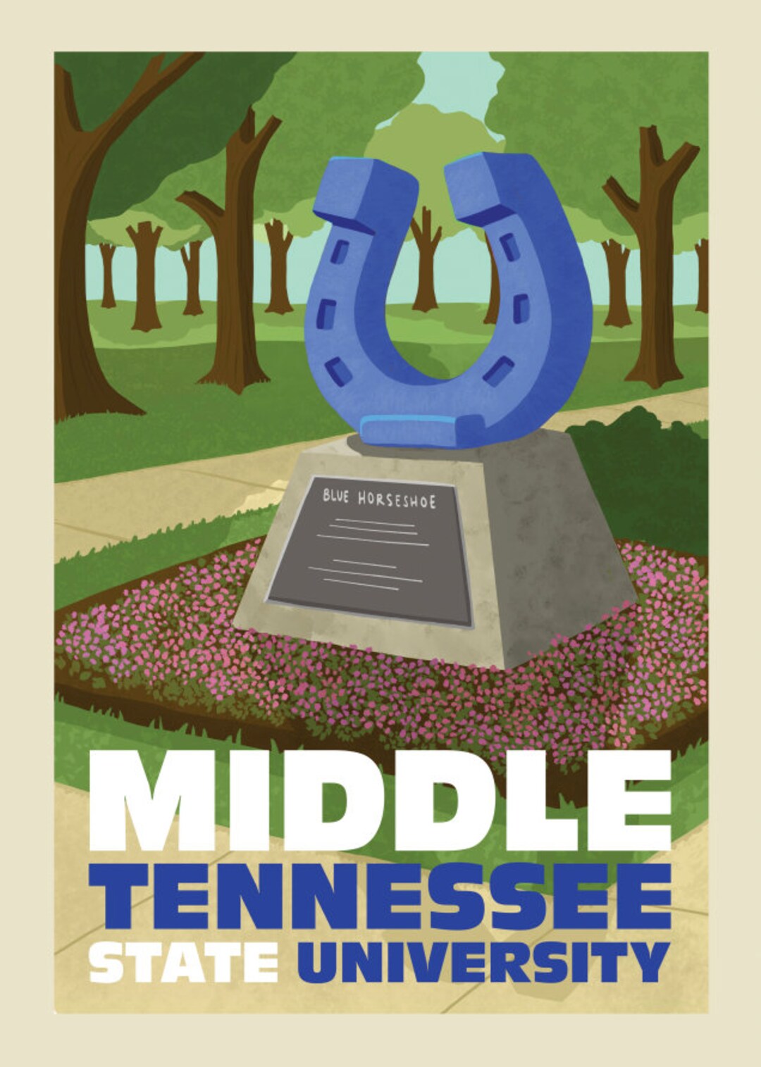 MTSU Horseshoe Rutherford Heritage Collection - Etsy