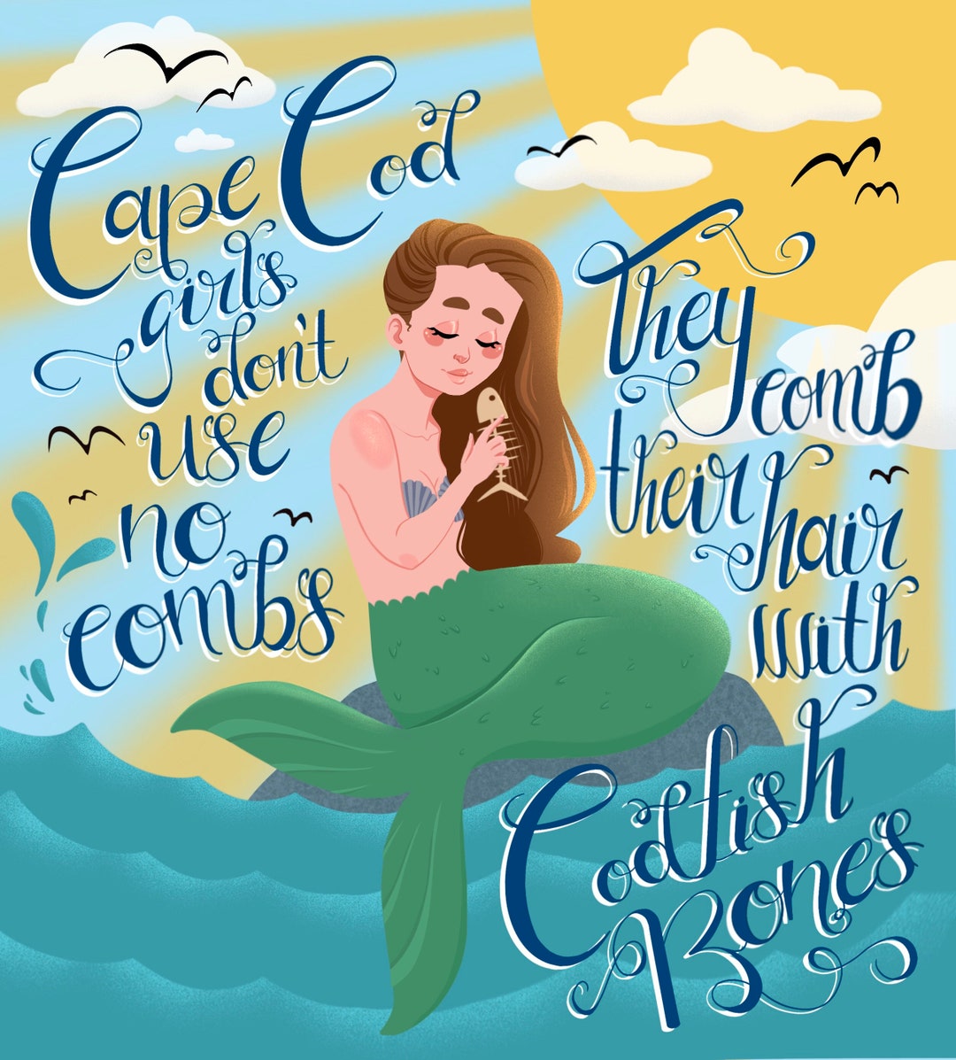 Cape Cod Girls Print - Etsy