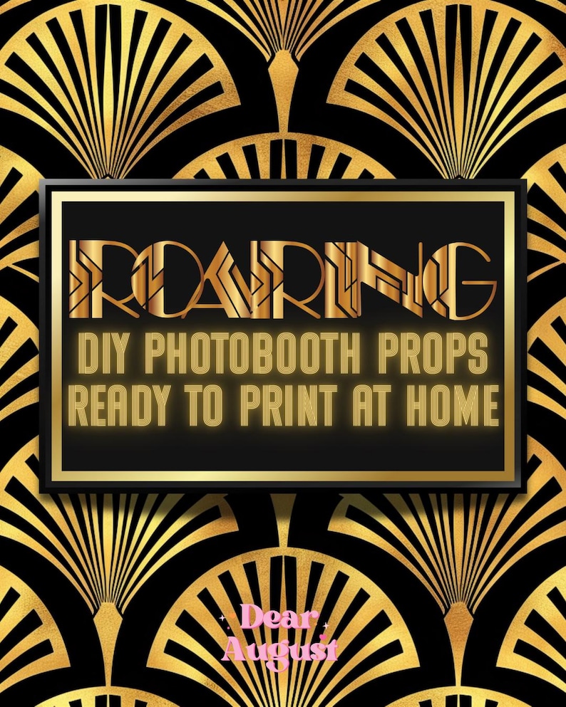 1920s Great Gatsby Photo Booth Props | Printable Roaring 20s Party ...