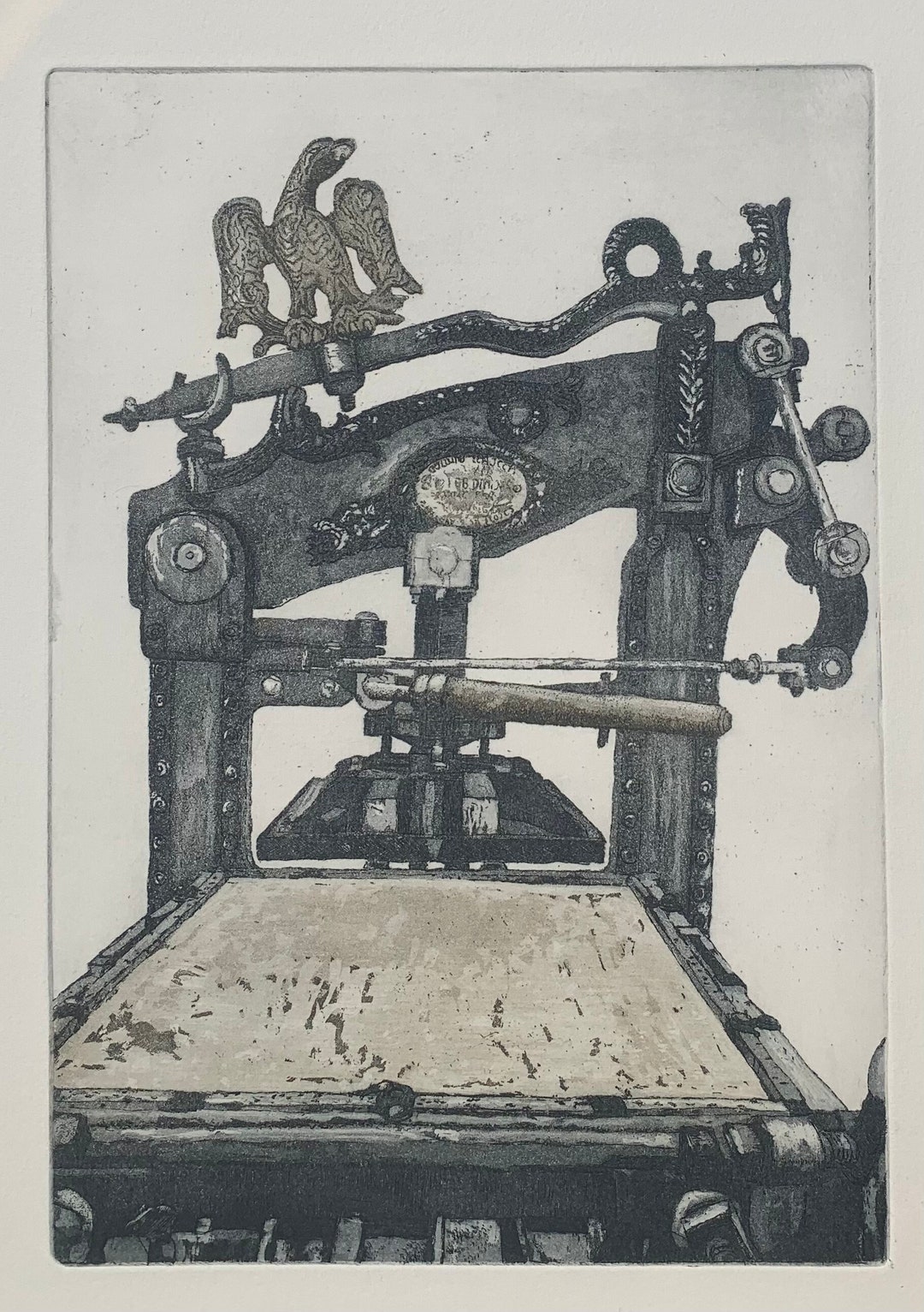 Columbian Press Limited Edition Signed Etching. - Etsy
