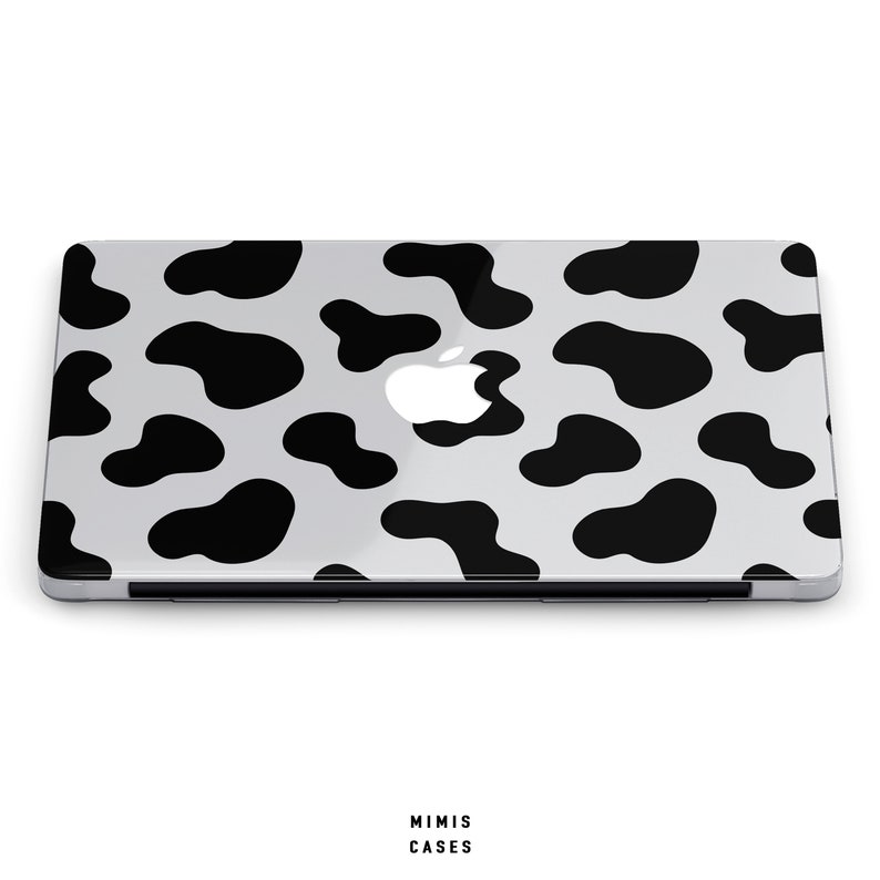 Cow Macbook Case Cow Pattern Black and White Macbook Hard - Etsy