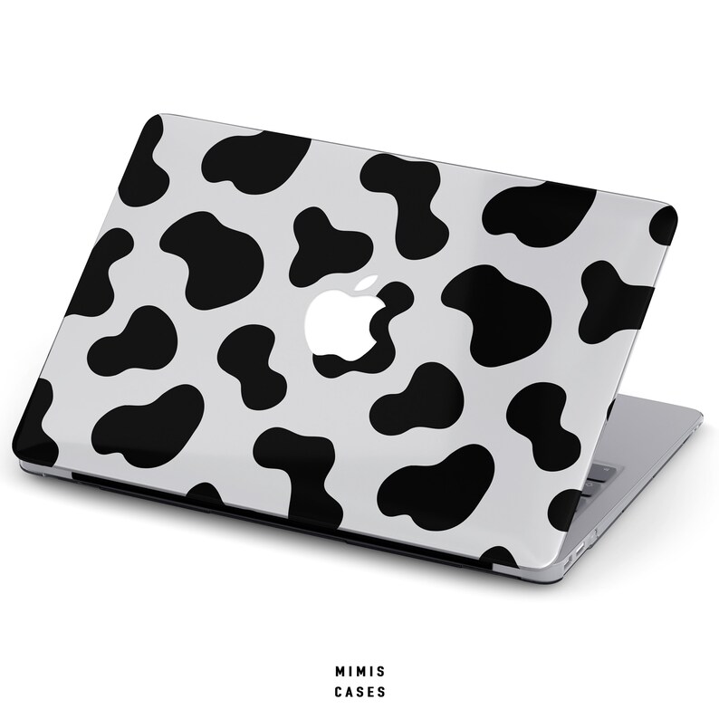 Cow Macbook Case Cow Pattern Black and White Macbook Hard - Etsy