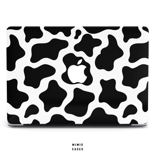 Cow Print Macbook Air 13 2018 White Black Wool Pro 13 Inch | Etsy