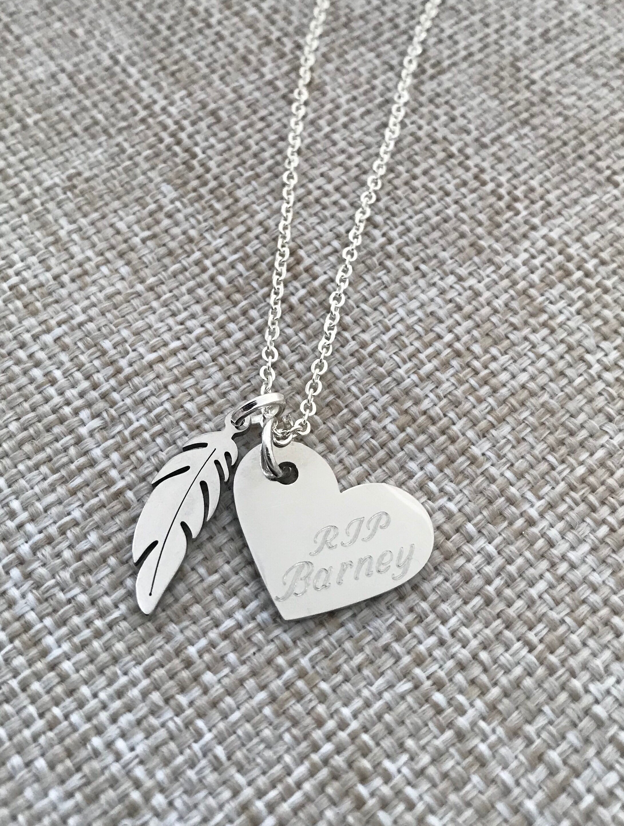 RIP Rest In Peace Memorial Necklace Personalised Name Necklace | Etsy