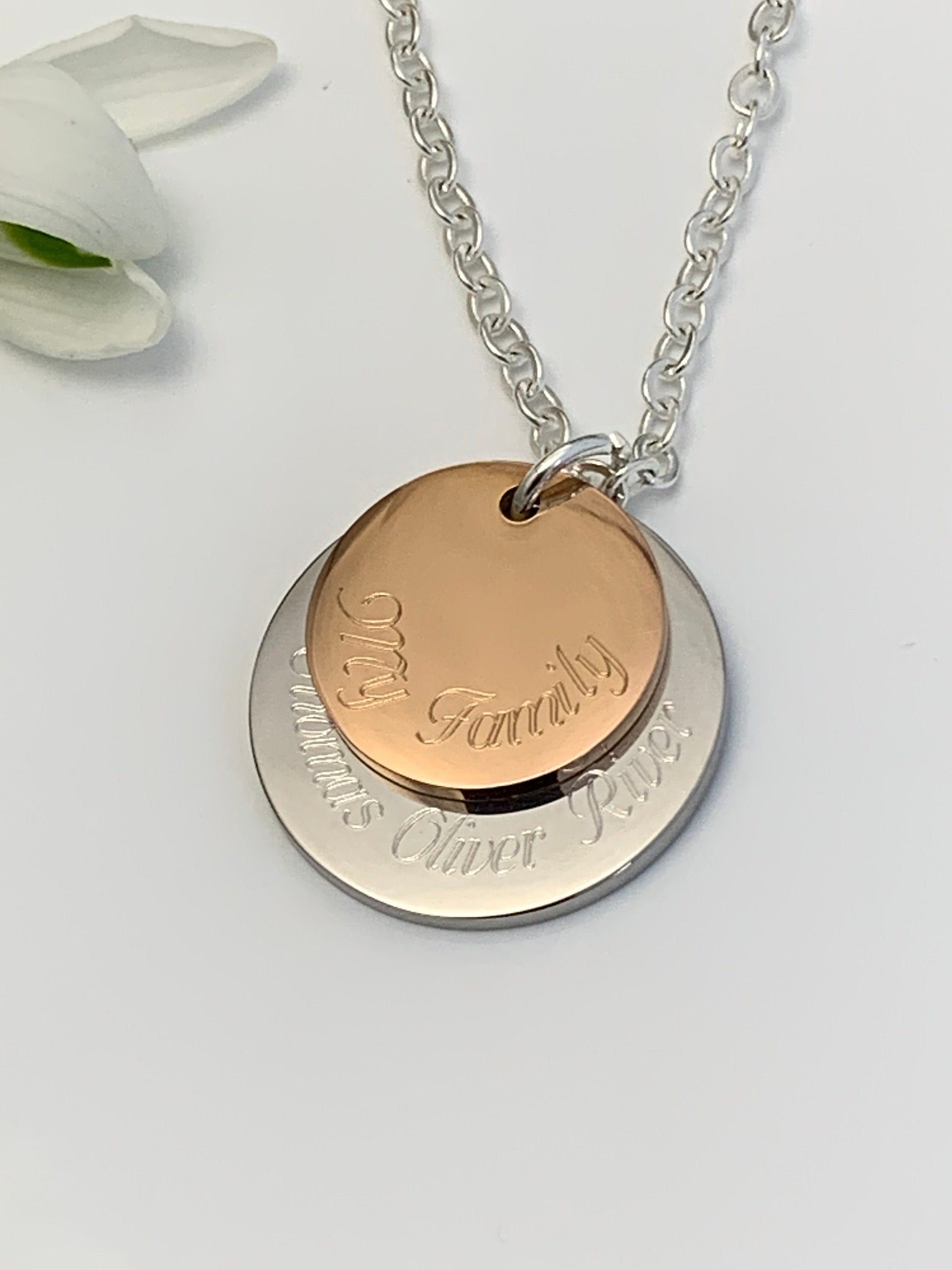 Collar personalizado con nombres Familia Mis niños Mis niñas | Etsy España