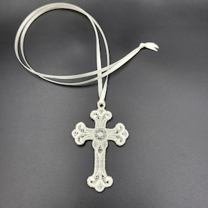 3D Freestanding Ivory Lace Cross With Free Gift - Etsy