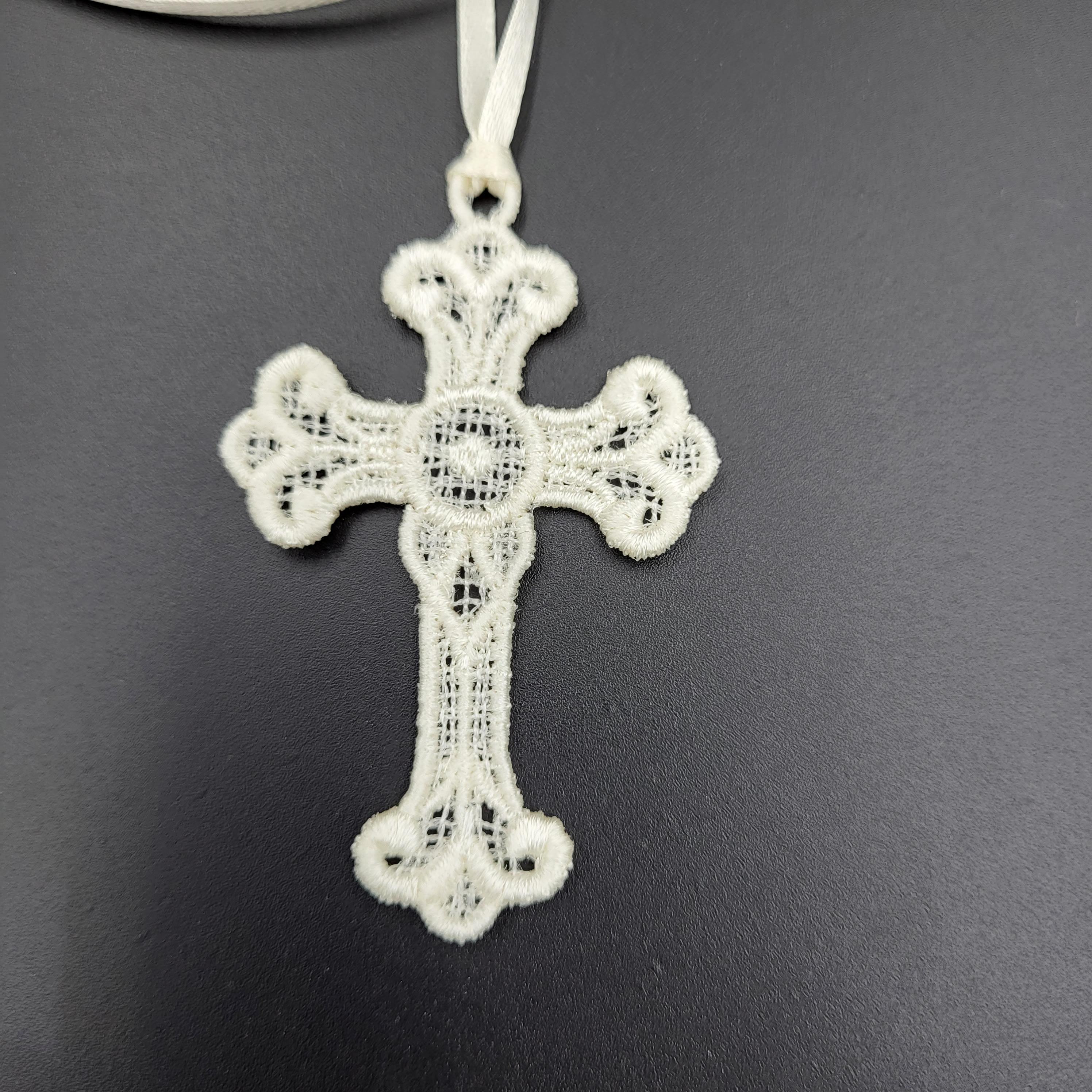 3D Freestanding Ivory Lace Cross With Free Gift - Etsy