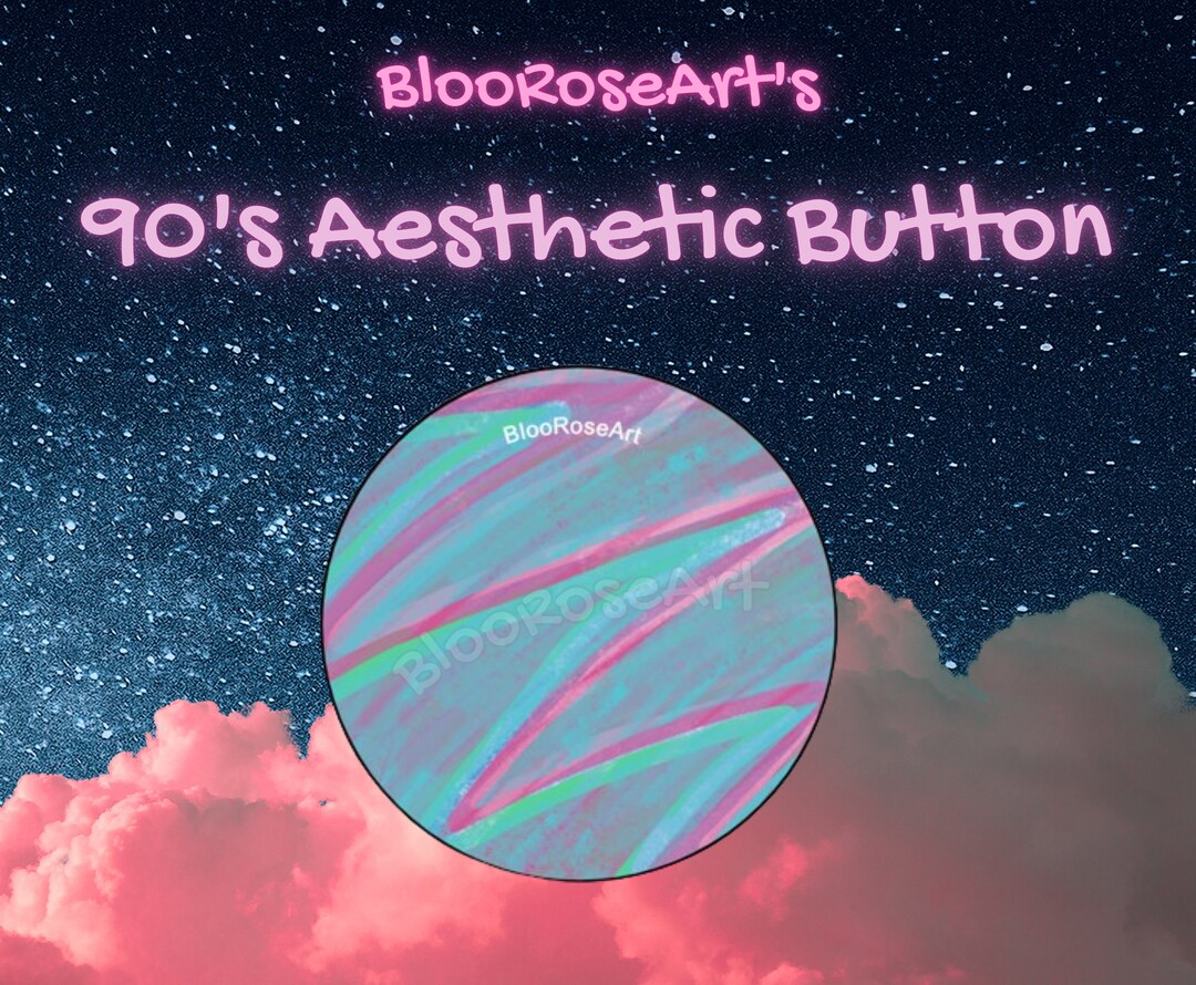 90's Aesthetic Button | 1.25 In - Etsy