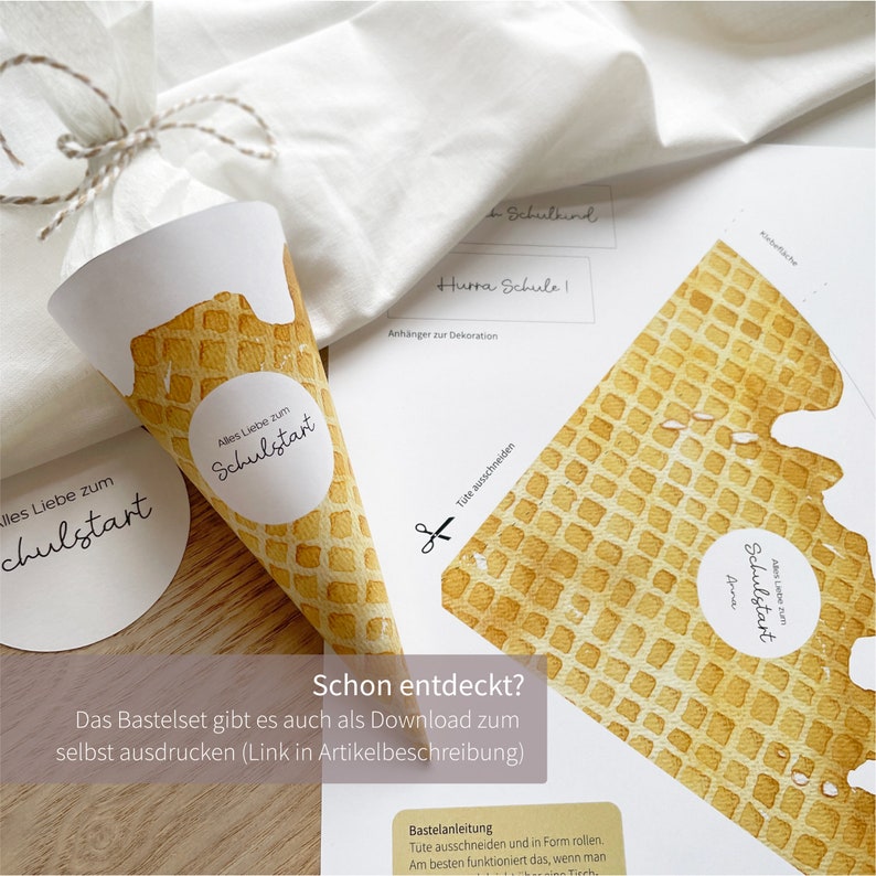 DIY Mini Schultüten Eis Alles Liebe zum Schulstart - Etsy.de