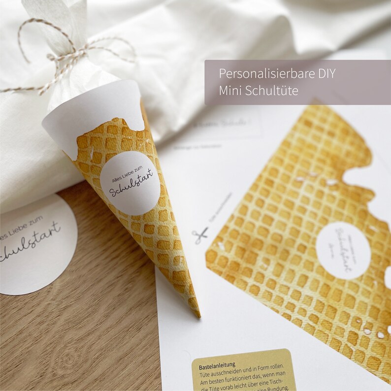 DIY Mini Schultüten Eis Alles Liebe zum Schulstart - Etsy.de