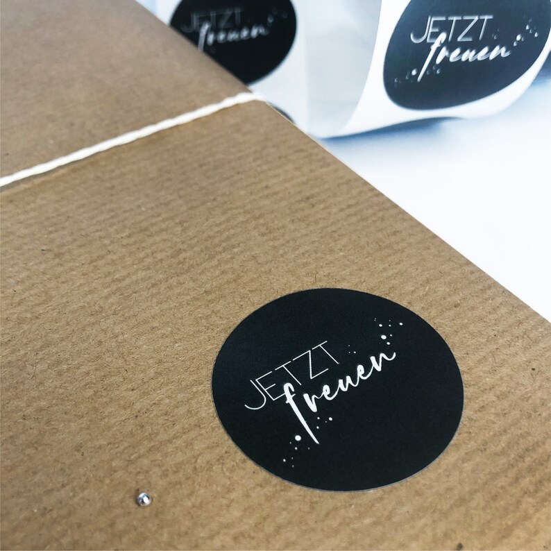 Aufkleber Jetzt freuen runder Sticker ab 10 Stück - Etsy.de