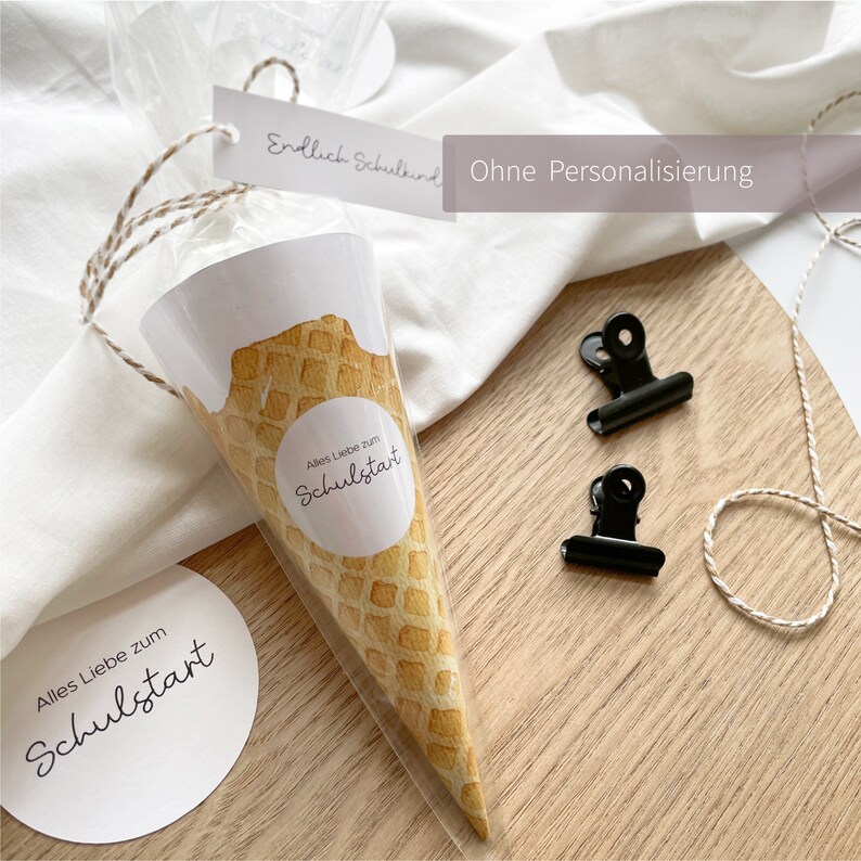 DIY Mini Schultüten Eis Alles Liebe zum Schulstart - Etsy.de