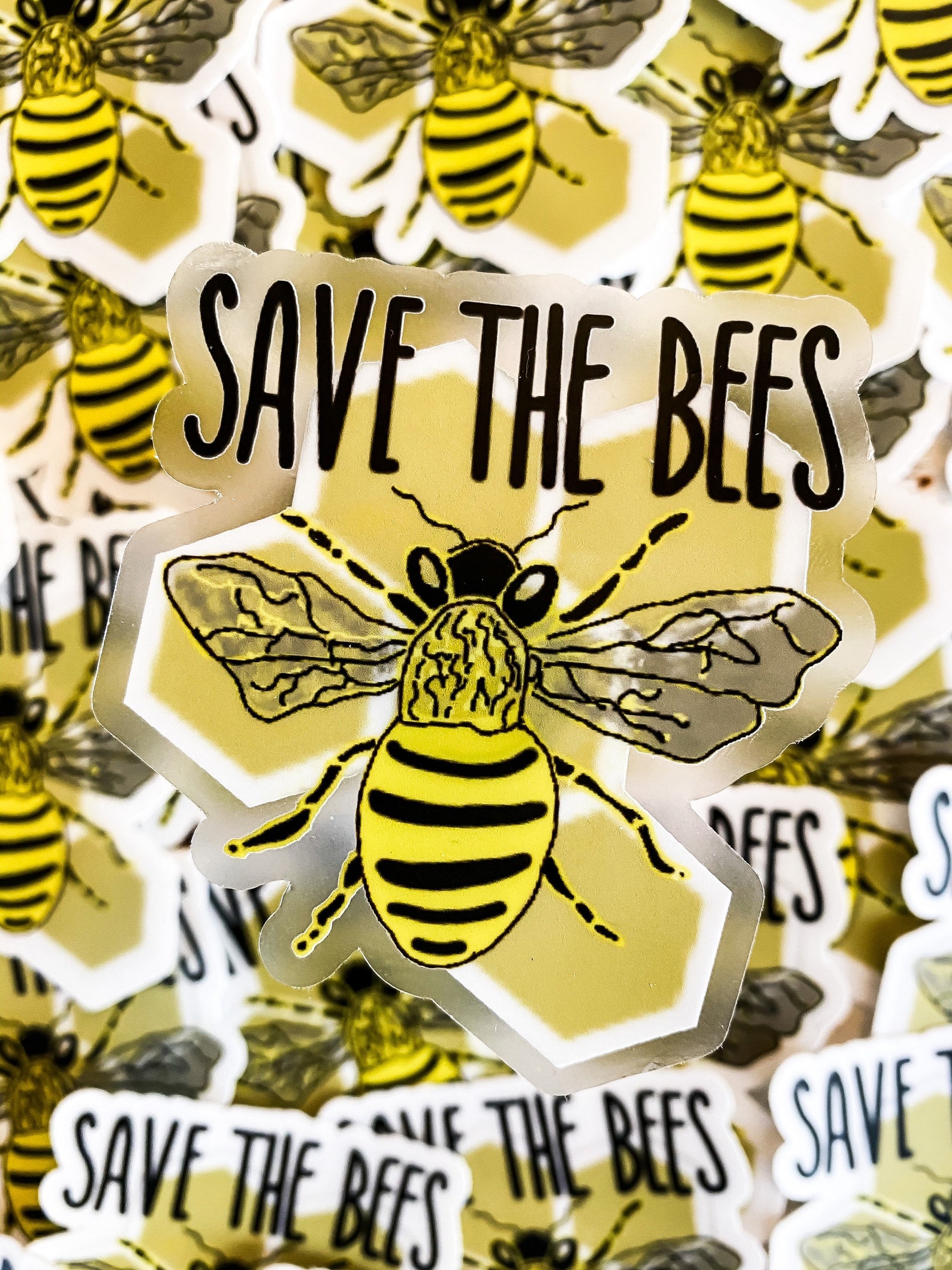 Save The Bees Sticker Honeybee Sticker Waterproof Decal | Etsy