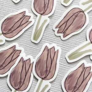 Tulip Sticker Flower Sticker Sticker for Spring Gift Idea - Etsy
