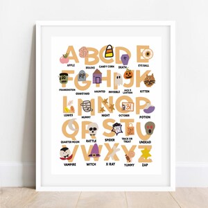 Halloween Alphabet Print, Classroom Abc’s, Kids Halloween Decor ...