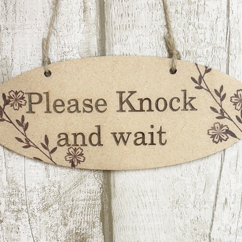 Please Knock Sign - Etsy