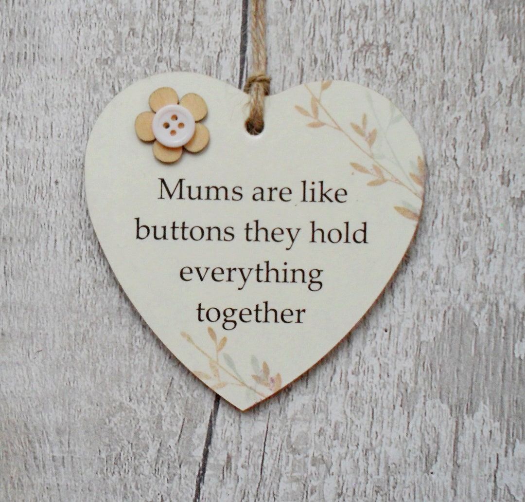 Mum Keepsake Mum's Are Like Buttons Special Mum Mother's Day Wooden ...